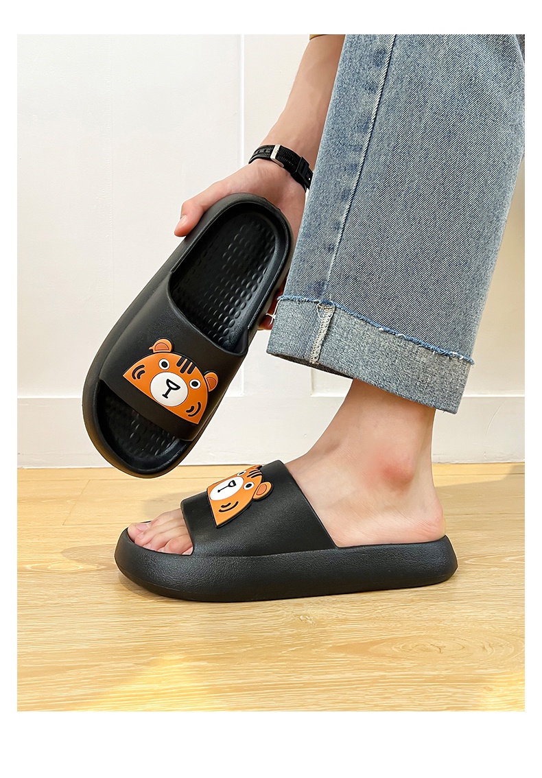 URBANPIPE Black House Slippers For Men Soft Thick Bottom Non-Slip ...