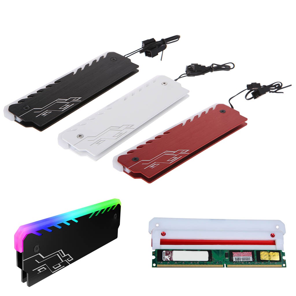 EZDIY-FAB ARGB DDR Memory RAM Cooler Heat Sink Cooling Vest Fin Radiation Dissipate For DIY PC ...