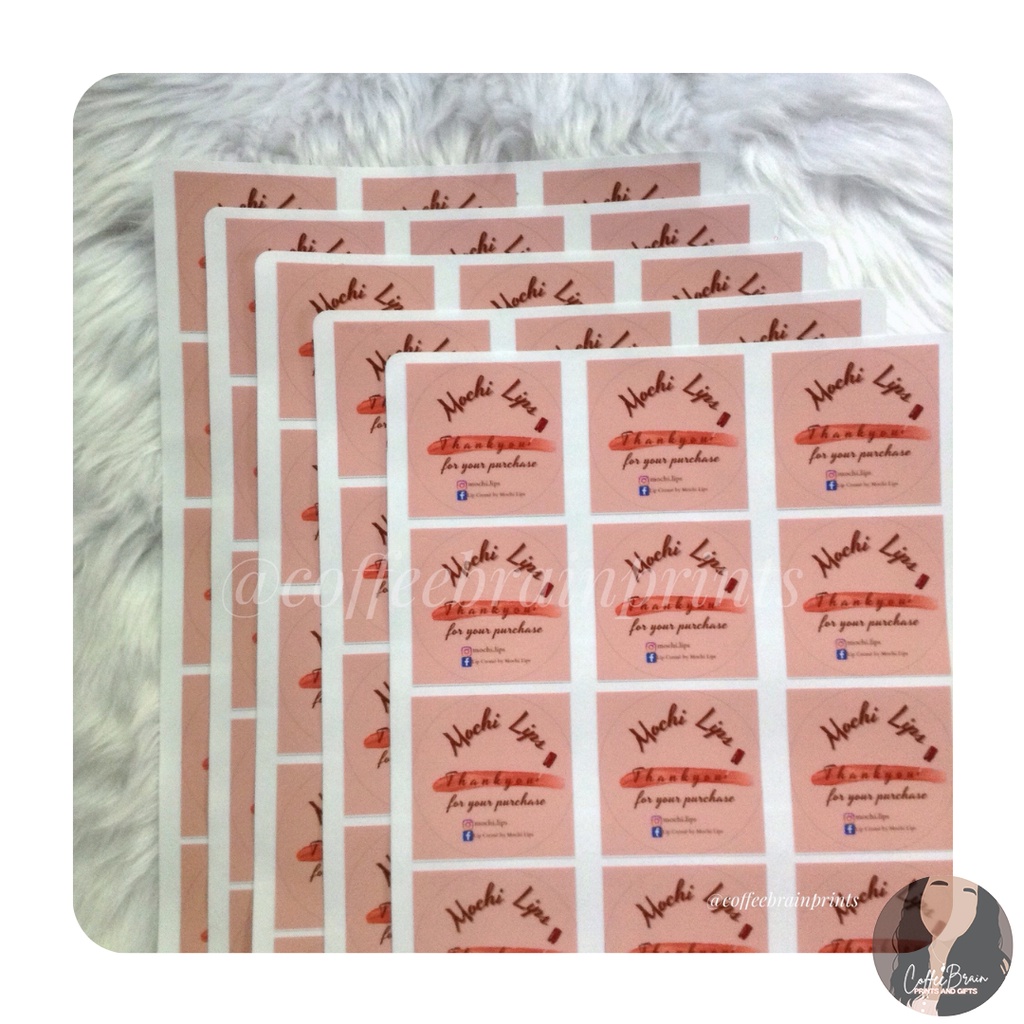 Customized Label/ Logo Stickers (Machine Cut) | Shopee Philippines