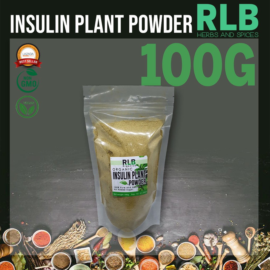 100 grams Pure Organic Natural Insulin Plant Powder - For Blood Sugar ...