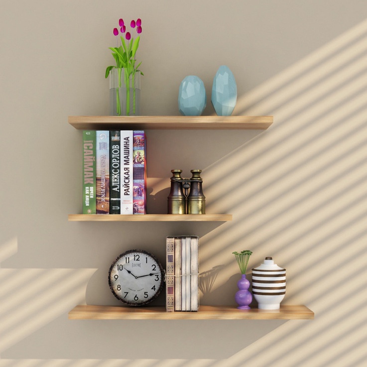 Shopware Wooden Wall Shelves Storage Furniture Shelf Storage Rack Wall ...