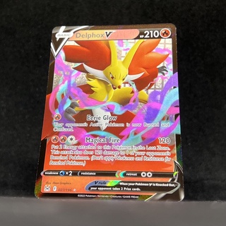 Pokemon TCG Delphox V Ultra Rare 027/196 2022 Sword & Shield Lost ...