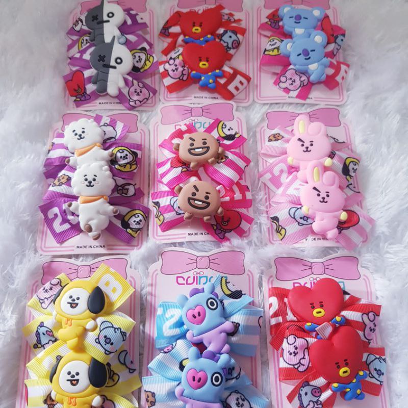 Jepitan Hair Children MOTIF BTS / JEPIT Hair BTS - 1 SET 2 PCS | Shopee ...