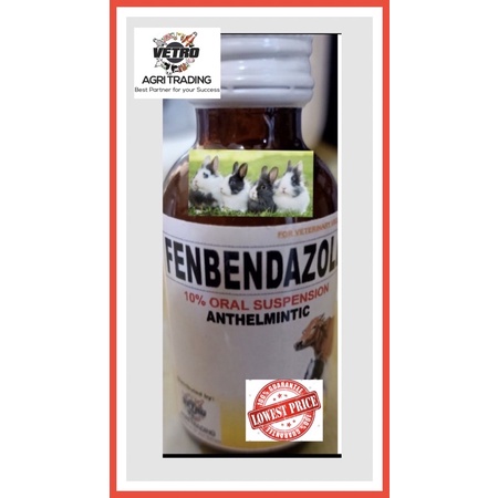 Fenbendazole 60ml (Safe sa Buntis)Rabbit/Goat-Dewormer/For Animals ...