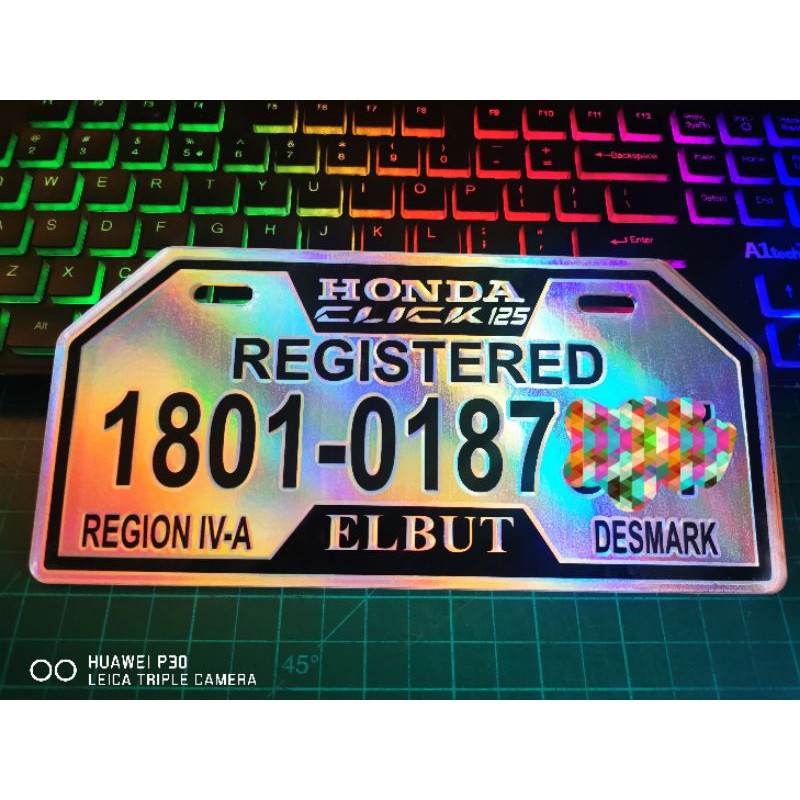 HOLOGRAM ACRYLIC TEMPORARY PLATE | Shopee Philippines