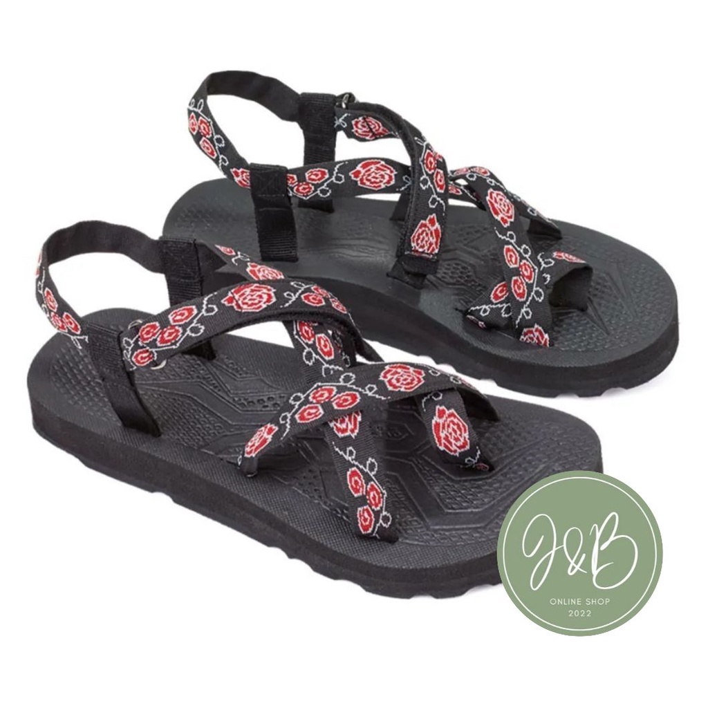 NATASHA Ladies Printed Strap Sandals | Shopee Philippines