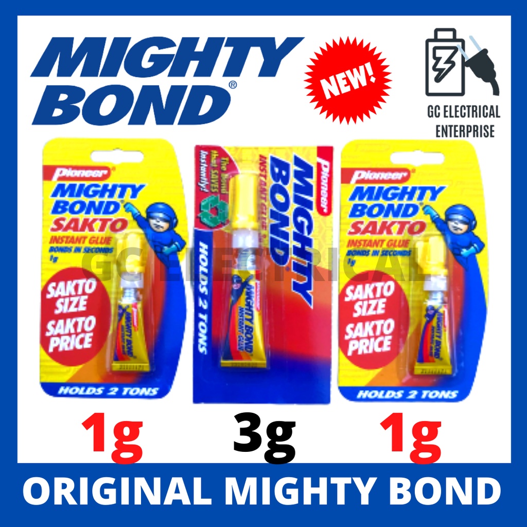Mighty Bond Instant Glue Original / Sakto Size - 1g 3g | Shopee Philippines
