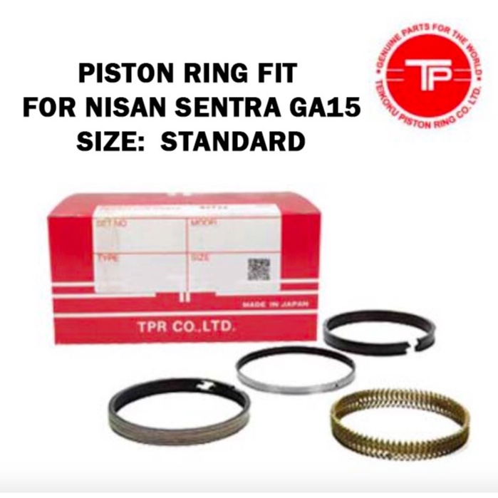 TP Piston Ring For Nissan Sentra GA15 engine ( STANDARD ) | Shopee ...