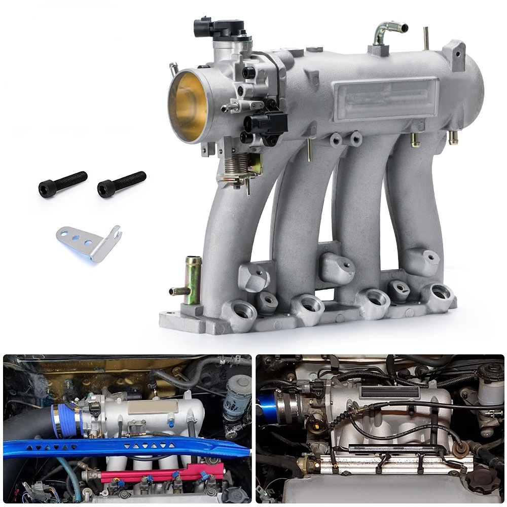 Aluminum D15 D16 D-SERIES Intake Manifold with 70mm Throttle Body and ...