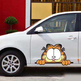 CUTE Garfield Car Sticker Rearview Mirror Stickers Car Door Window ...