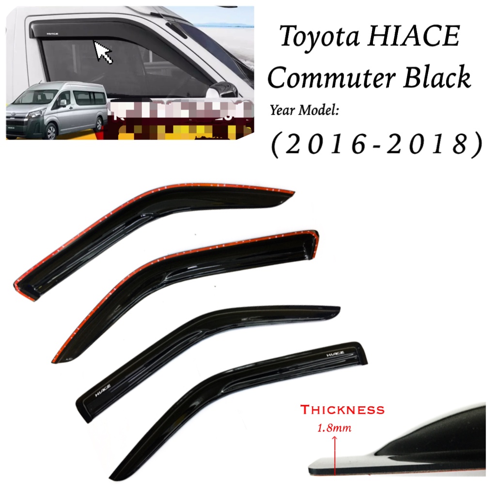 OC TOYOTA HIACE COMMUTER 2016 2017 2018 RAIN VISOR WINDOW VISOR ...