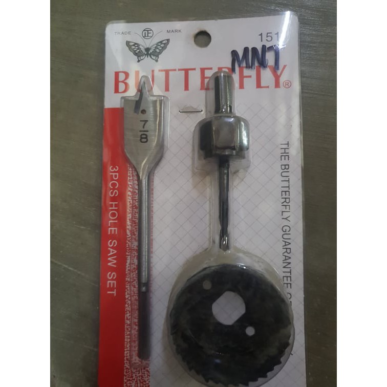 Butterfly 3pcs Hole Saw Set (pambutas ng doorknob) | Shopee Philippines