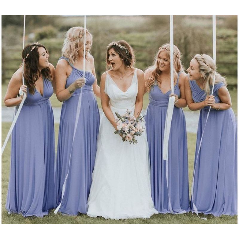 dusty blue infinity dress with tube | Shopee Philippines