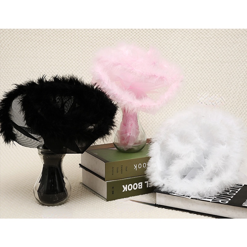 Feather Wrapping Net Flower Bouquet Packaging Mesh Wrapping Paper ...