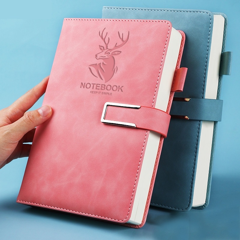 416 Pages paper A5 Leather notebook notepad Thick college Notebook ...