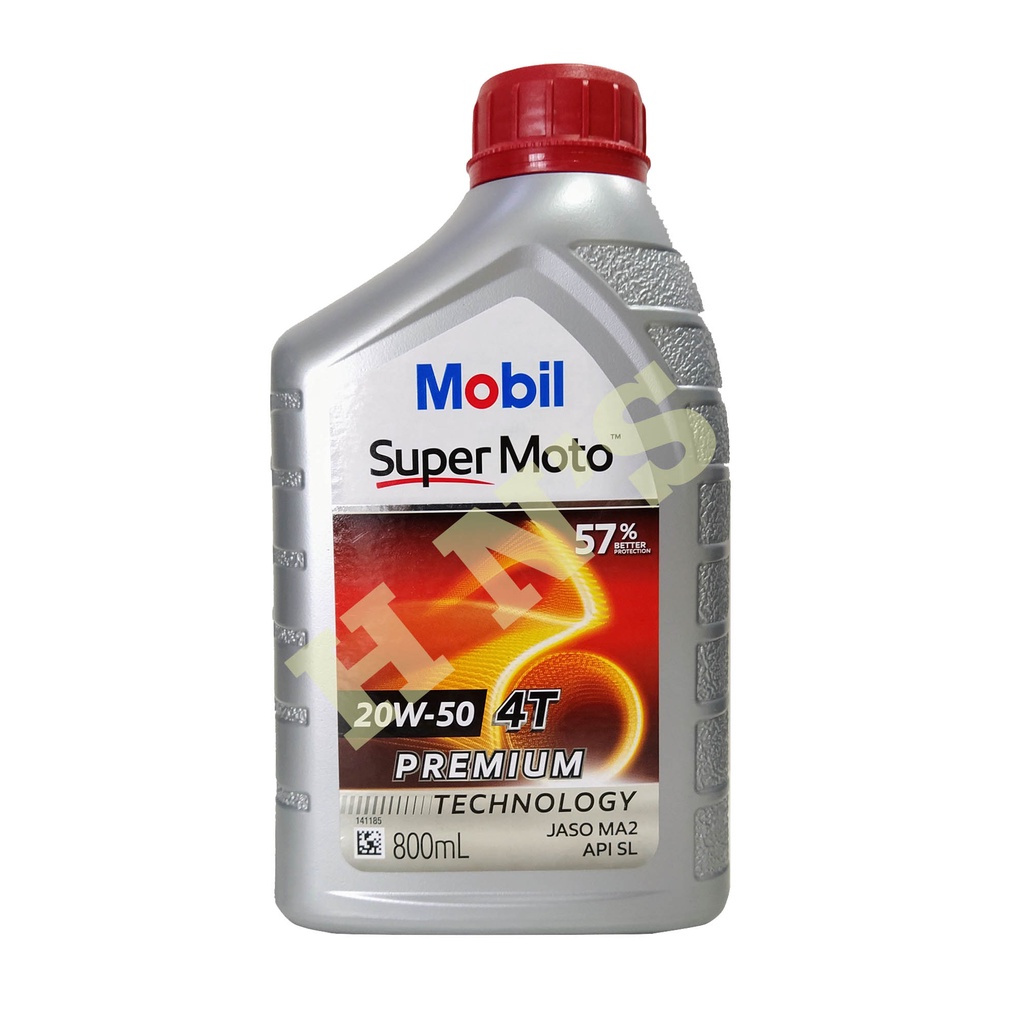 Mobil Super Moto 4T SAE 20W-50 Motorcycle Oil 800ml JASO MA2 | Shopee ...