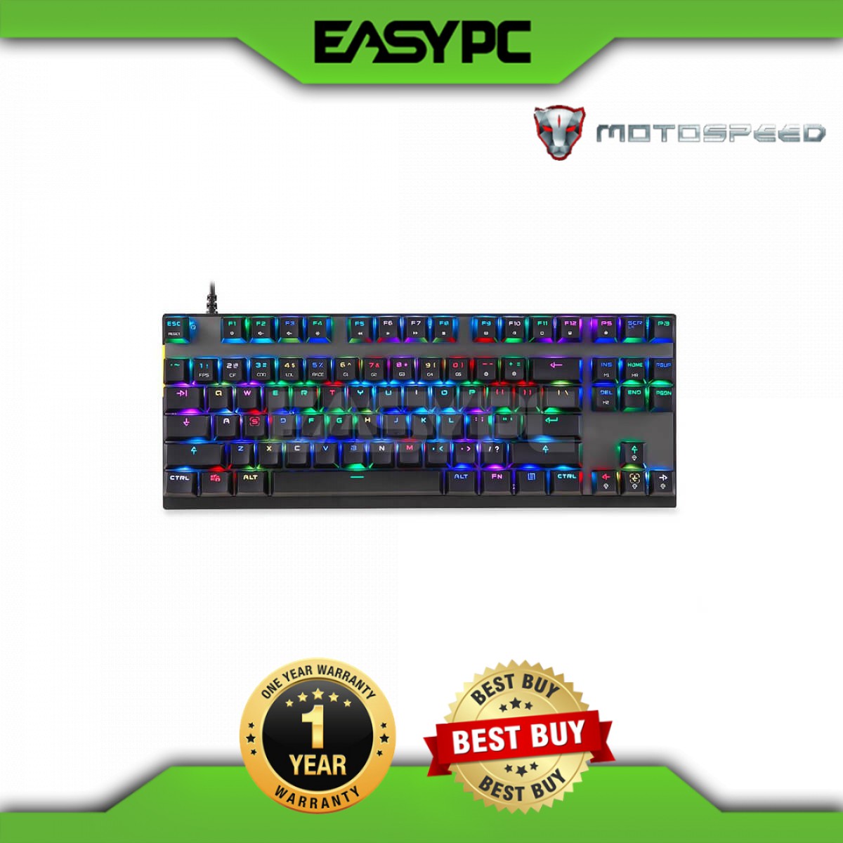 Motospeed K82/CK82 RGB 87 Keys Gaming Mechanical Keyboard Outemu Switch ...