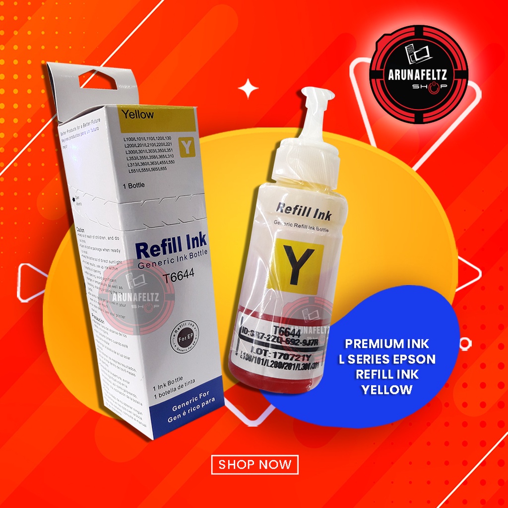 Epson T6644 Yellow Refill Ink Bottle 70ml | Shopee Philippines