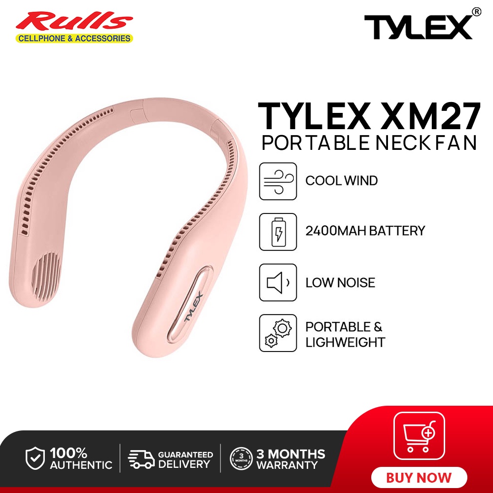 TYLEX XM27 Portable Neck Fan | Hands Free Turbine Blade Type-C Charging ...
