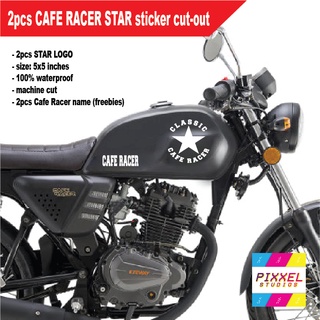 Classic Cafe Racer Star Logo for KEEWAY Tank Sticker (2pcs per order ...