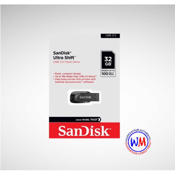 SanDisk Ultra Shift 32GB USB 3.0 Flash Drive SDCZ410-032G-G46 | Shopee ...