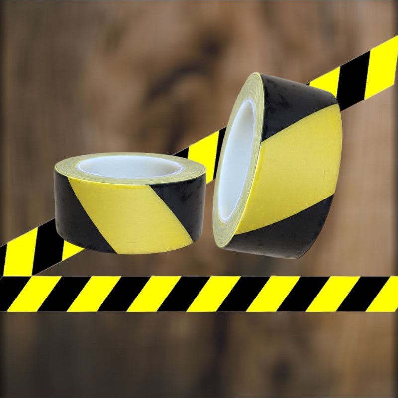 Floor Marking Tape 2 Inches X 33 Meters Black And Yellow Zebra Line