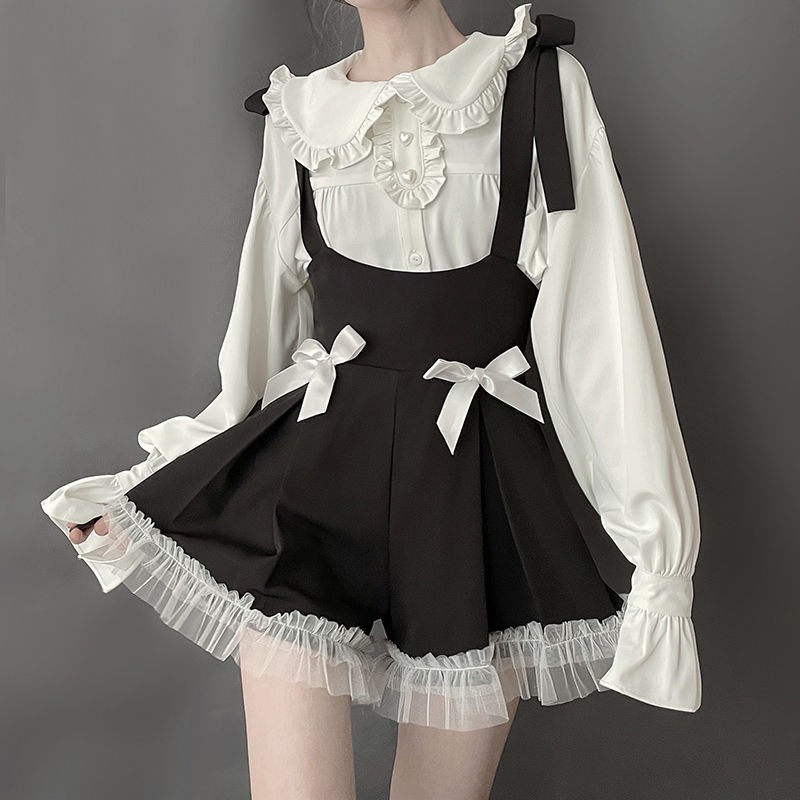 Cute Japanese Soft Sister Lolita Cute Bow Bandage Mesh + Belt | BeeCost