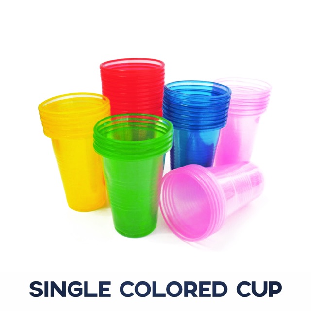 Disposable plastic colored cups | Shopee Philippines