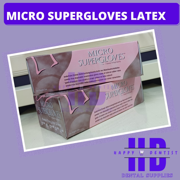 MICRO SUPERGLOVES LATEX GLOVES POWDER FREE | Shopee Philippines
