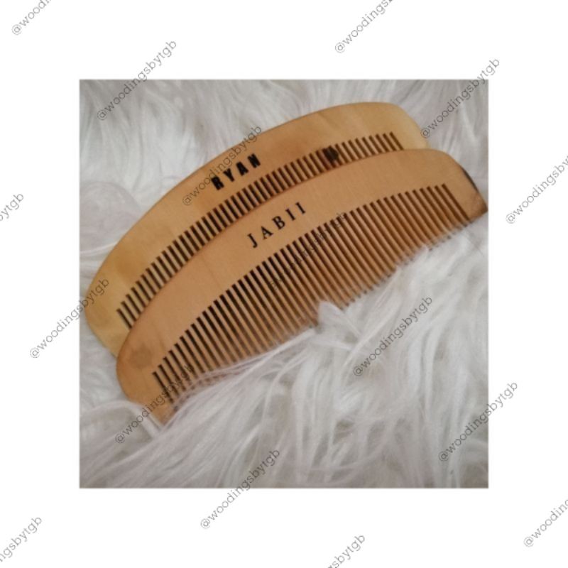 Engraved Wooden Moon Comb (Personalized) | Shopee Philippines