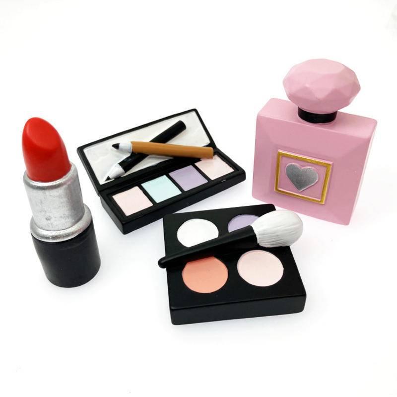 Cake Topper Resin Lipstick Perfume Bottle Eyeshadow Box Decoration ...