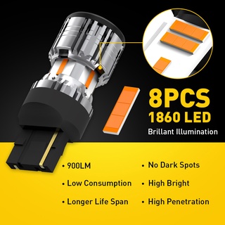 AUXITO 2Pcs No Hyper Flash Upgraded T20 7440 Wy21W 1156 P21W Ba15S Led Turn Signal Lights No ...