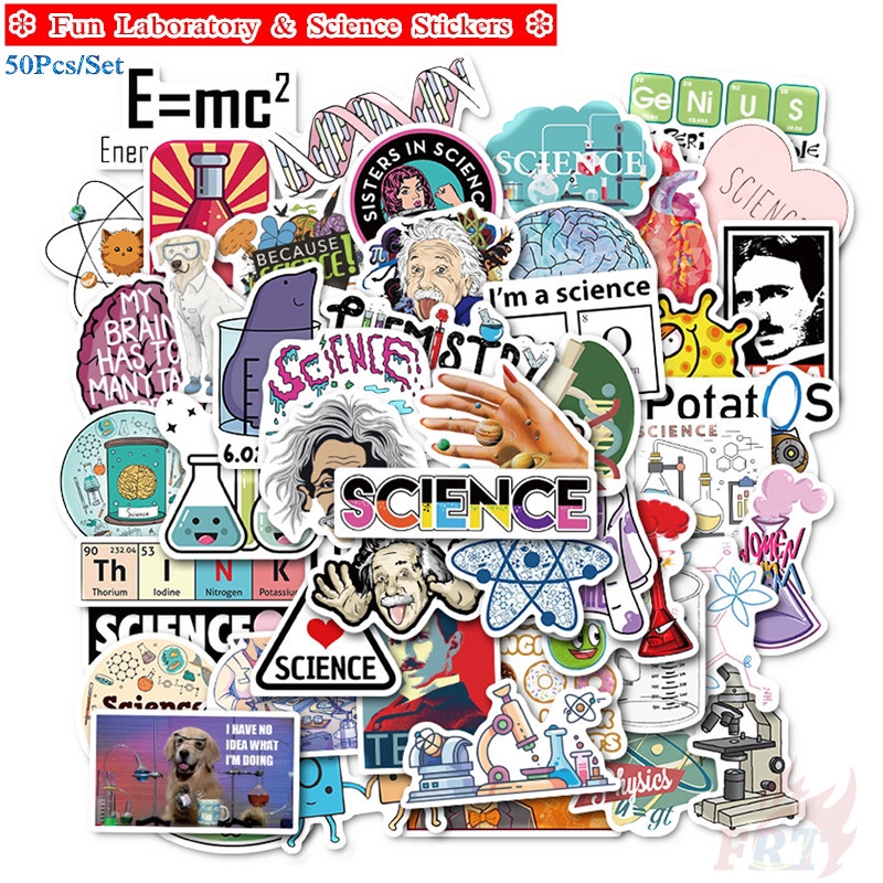 Fun Science & Chemistry Laboratory Series 01 Stickers 50Pcs/Set Fashion ...