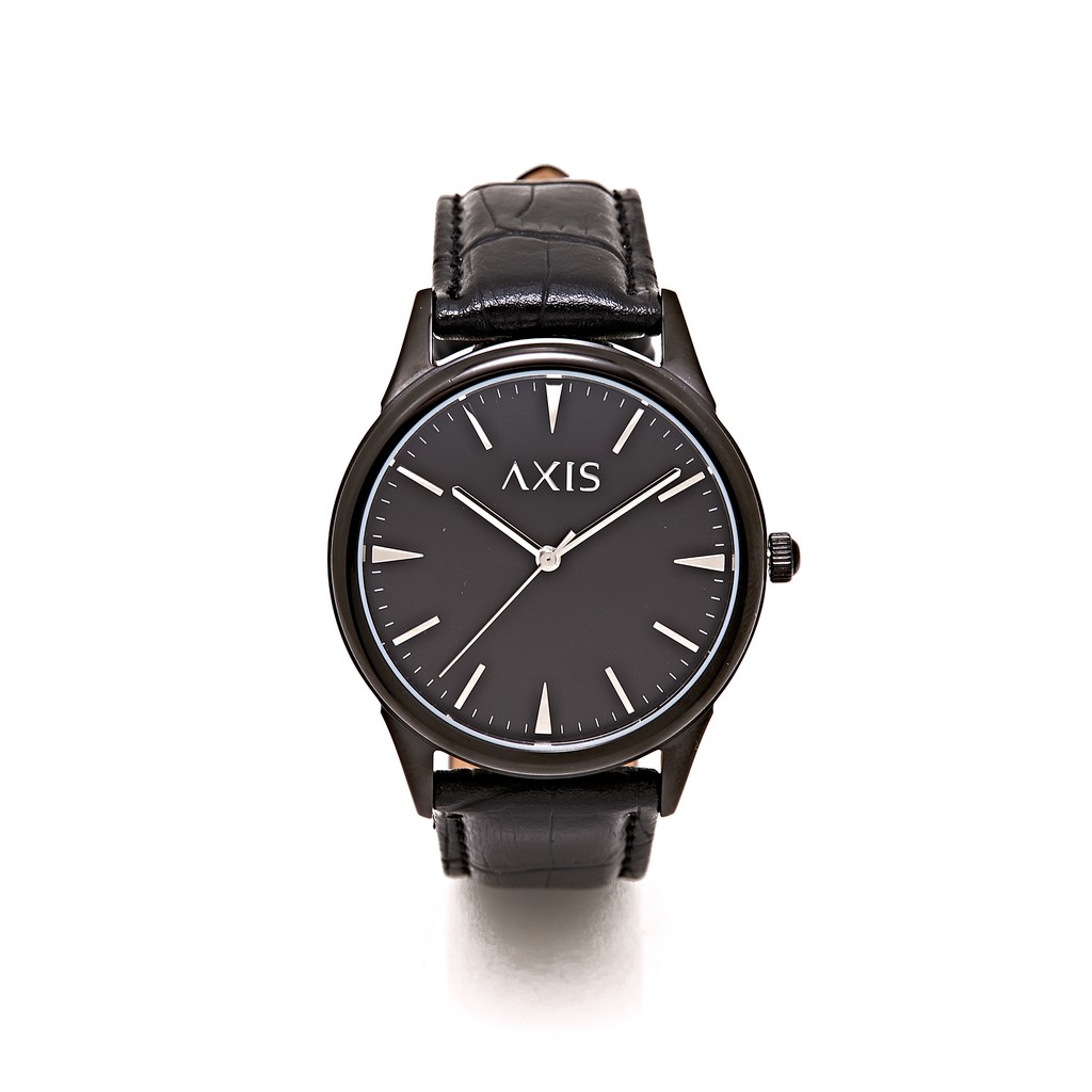 Axis AH1300-0202 David Black Leather Mens Watch | Shopee Philippines