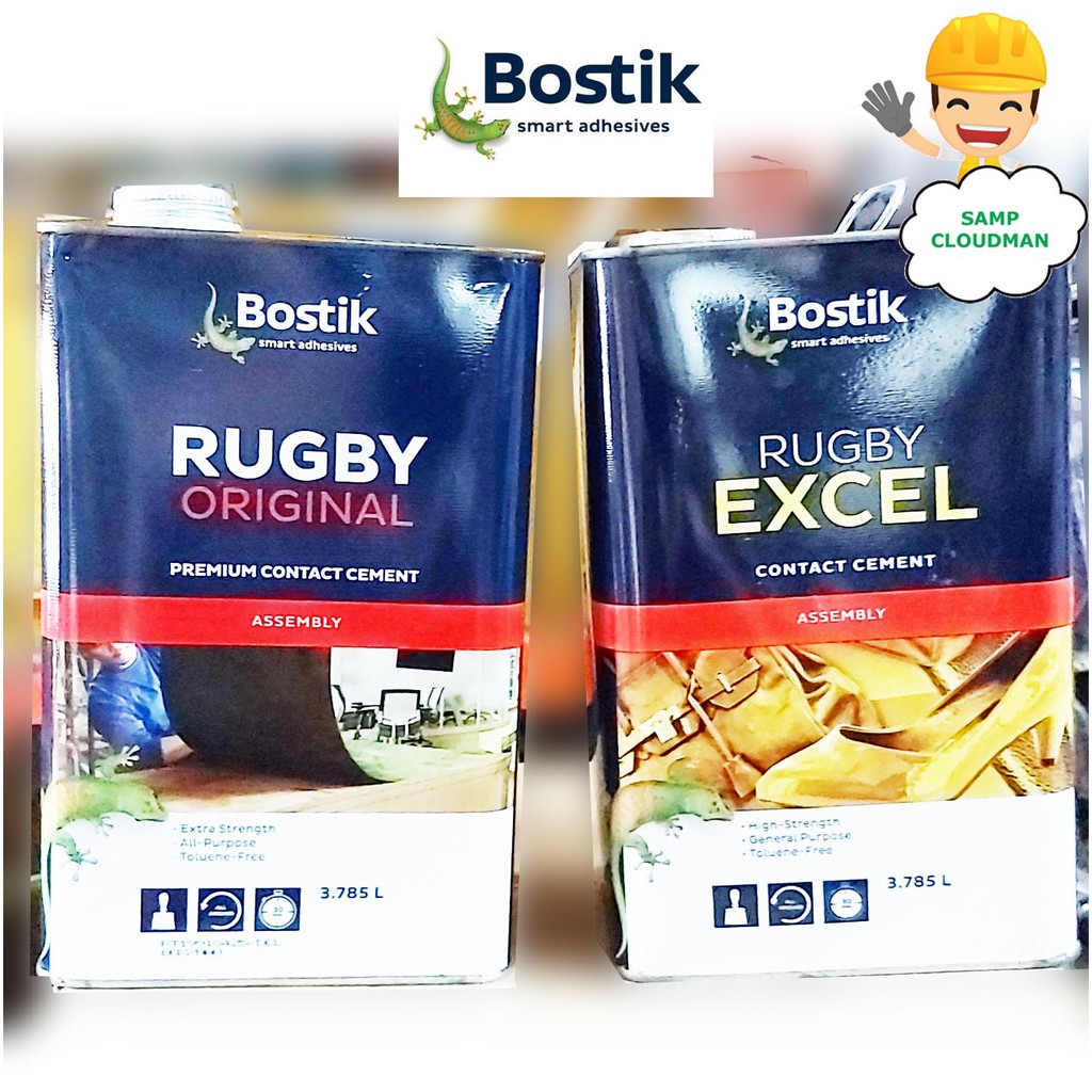 Bostik Rugby Original or Excel Contact Cement Gallon Size/4 liters | Shopee Philippines