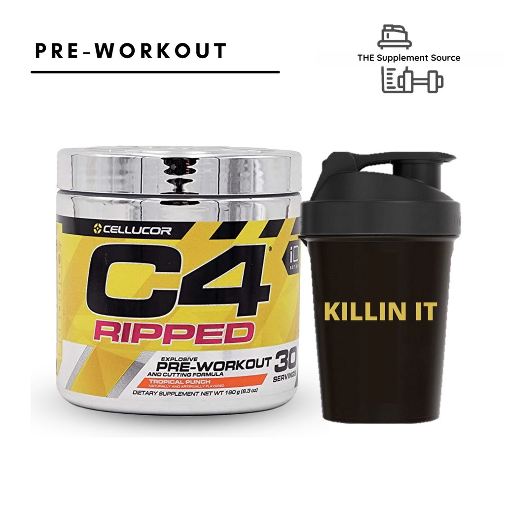 Cellucor C4 Ripped 30 servings Pre Workout with Shaker Energy Powder ...