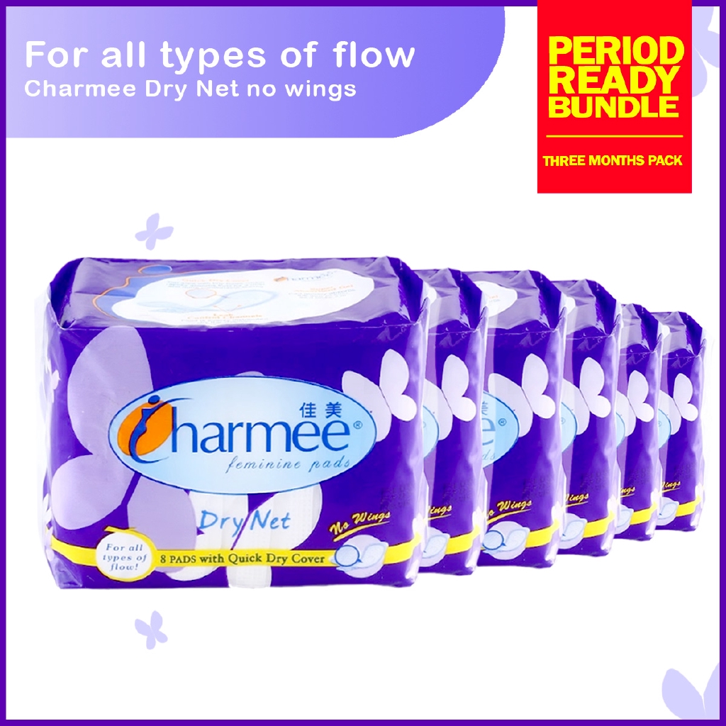 Charmee Period Ready Bundle Napkin For All Types of Flows without wings ...