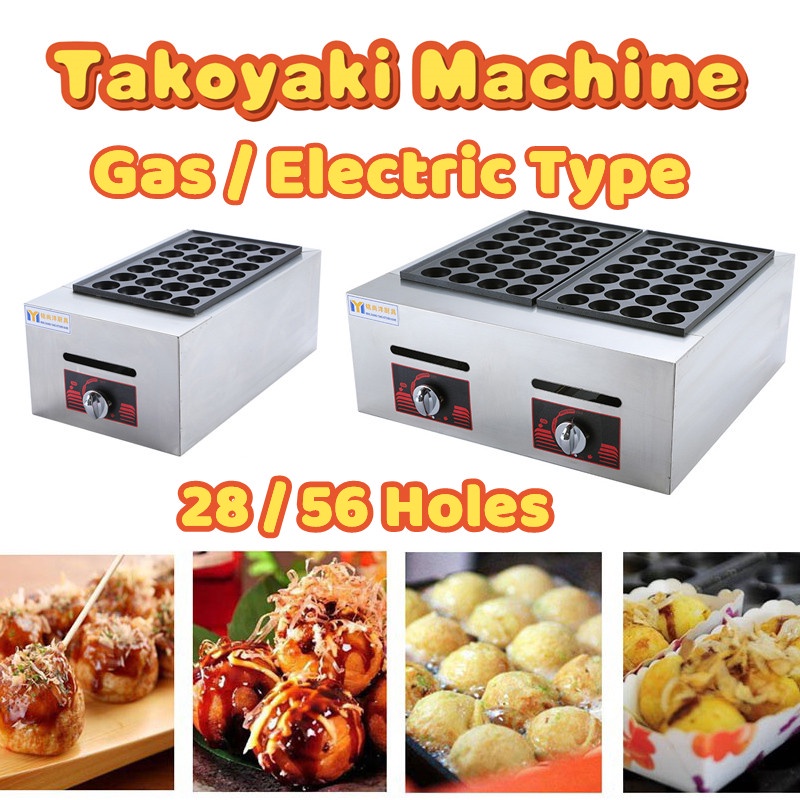 28/56 hole Takoyaki maker/Takoyaki Girll Machine Gas Electric Type ...
