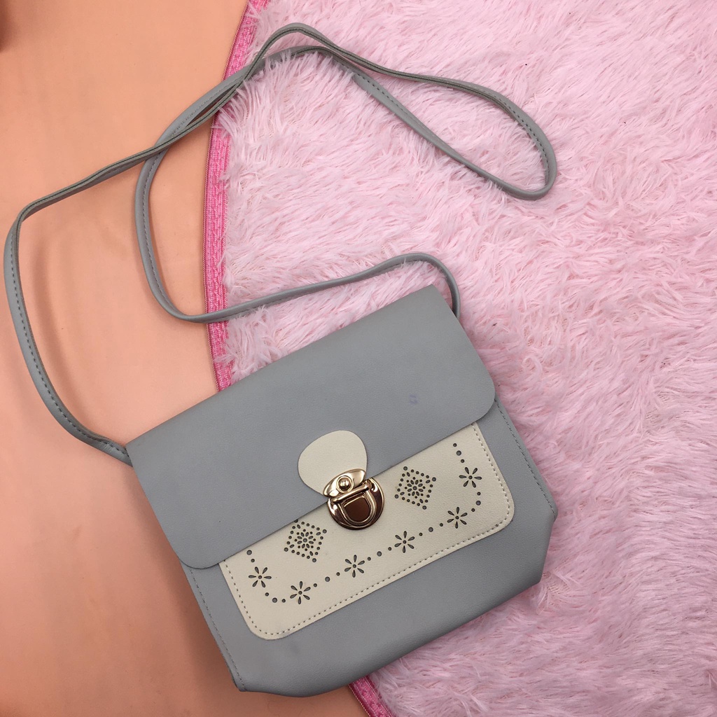 Korean Fashion Mini Leather Sling Bag Pouch Bag Handbag JC001 | Shopee ...