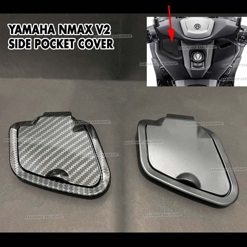 Yamaha Nmax V2 Side Pocket Cover Plug and Play Matte Black / Carbon ...