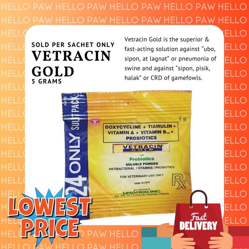 Vetracin Gold 5g - PER SACHET | Shopee Philippines