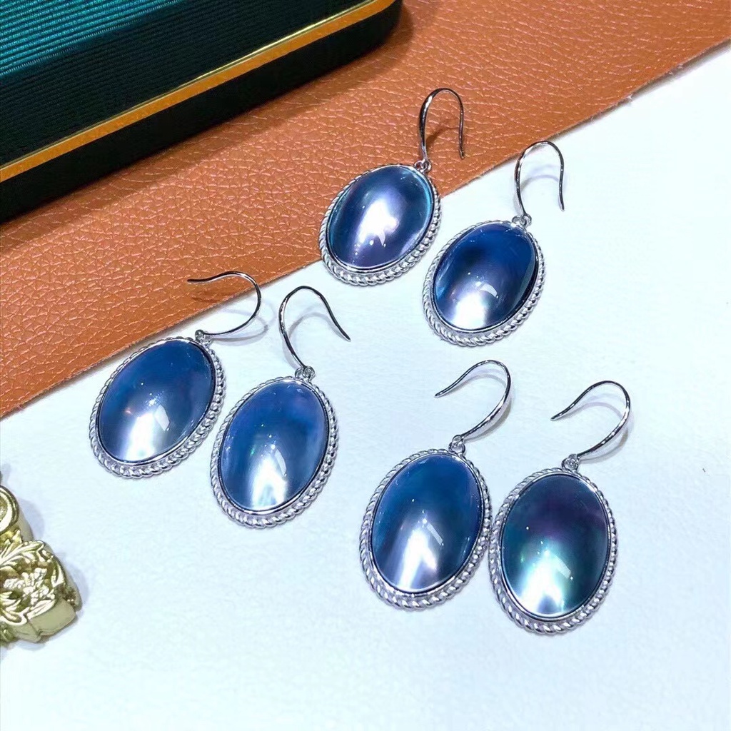 Retro sea water Mabe pearl earrings fried dough twist earrings are ...