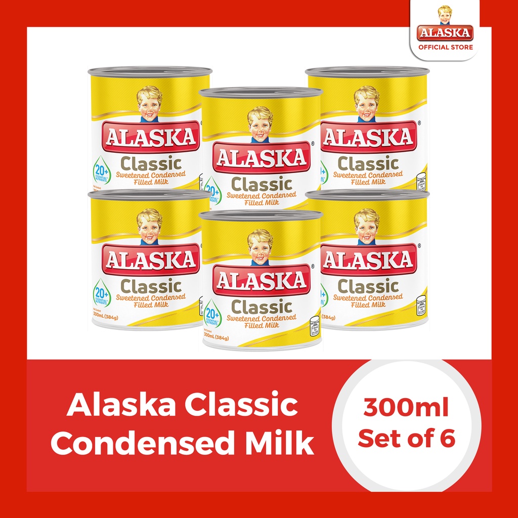 Alaska Classic Sweetened Condensed Filled Milk 300ml | Set of 6 presyo ₱407