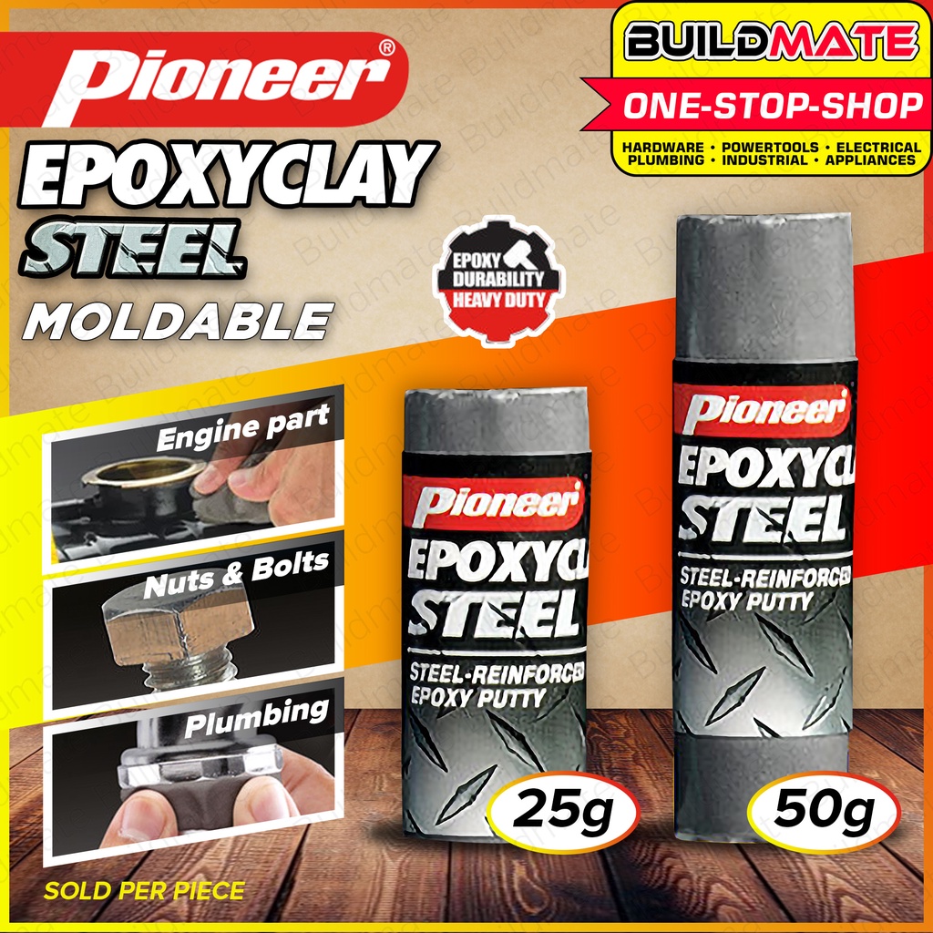 PIONEER Epoxy Clay STEEL 25g | 50g [SOLD PER PIECE] Moldable Repairs ...