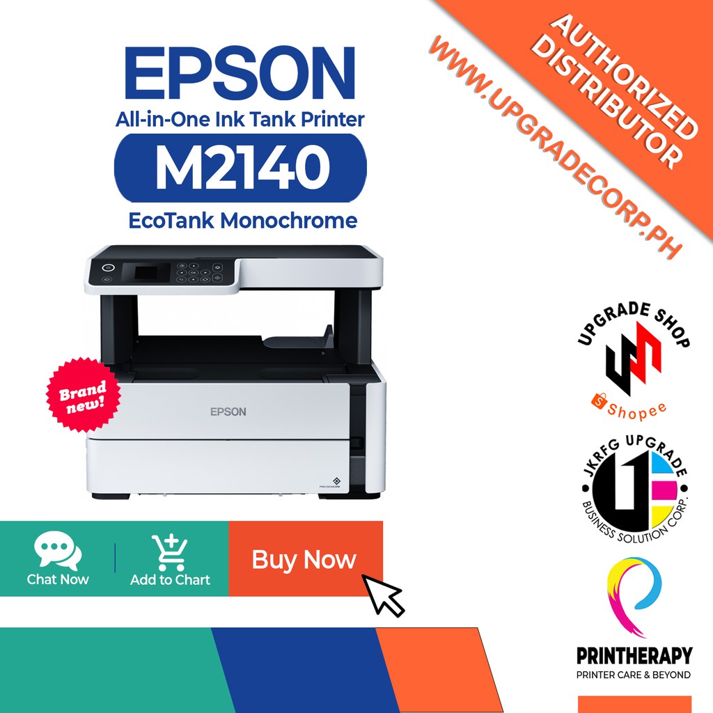 Epson EcoTank Monochrome M2140 All-in-One Ink Tank Printer | Shopee ...