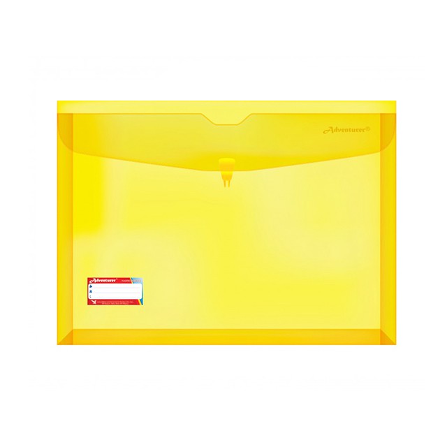 ADVENTURER Plastic Envelope Expanded Long No Handle Push Lock Yellow ...