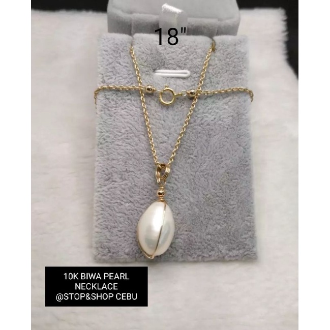 Stop&Shop Cebu 10K BIWA PEARL NECKLACE (18") | Shopee Philippines