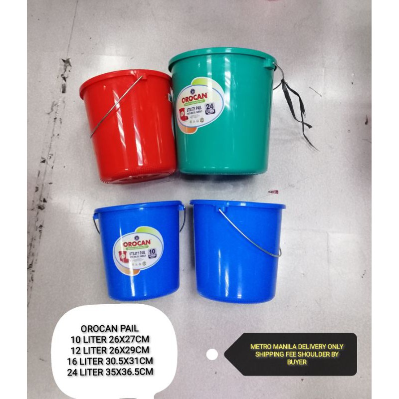 Orocan pail with cover 24liter timba (for other logistic, sf not yet ...