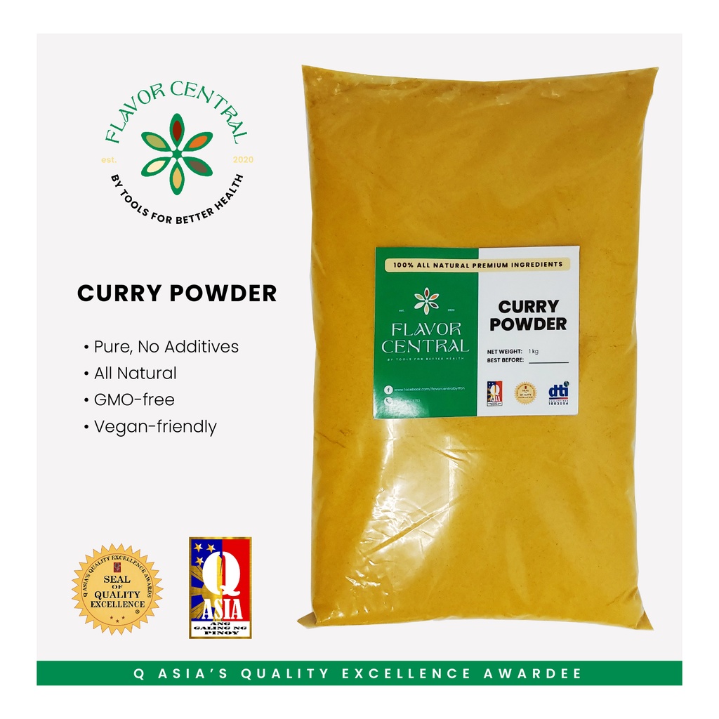 Flavor Central Curry Powder 1KG Premium Pure Natural Vegan Halal ...