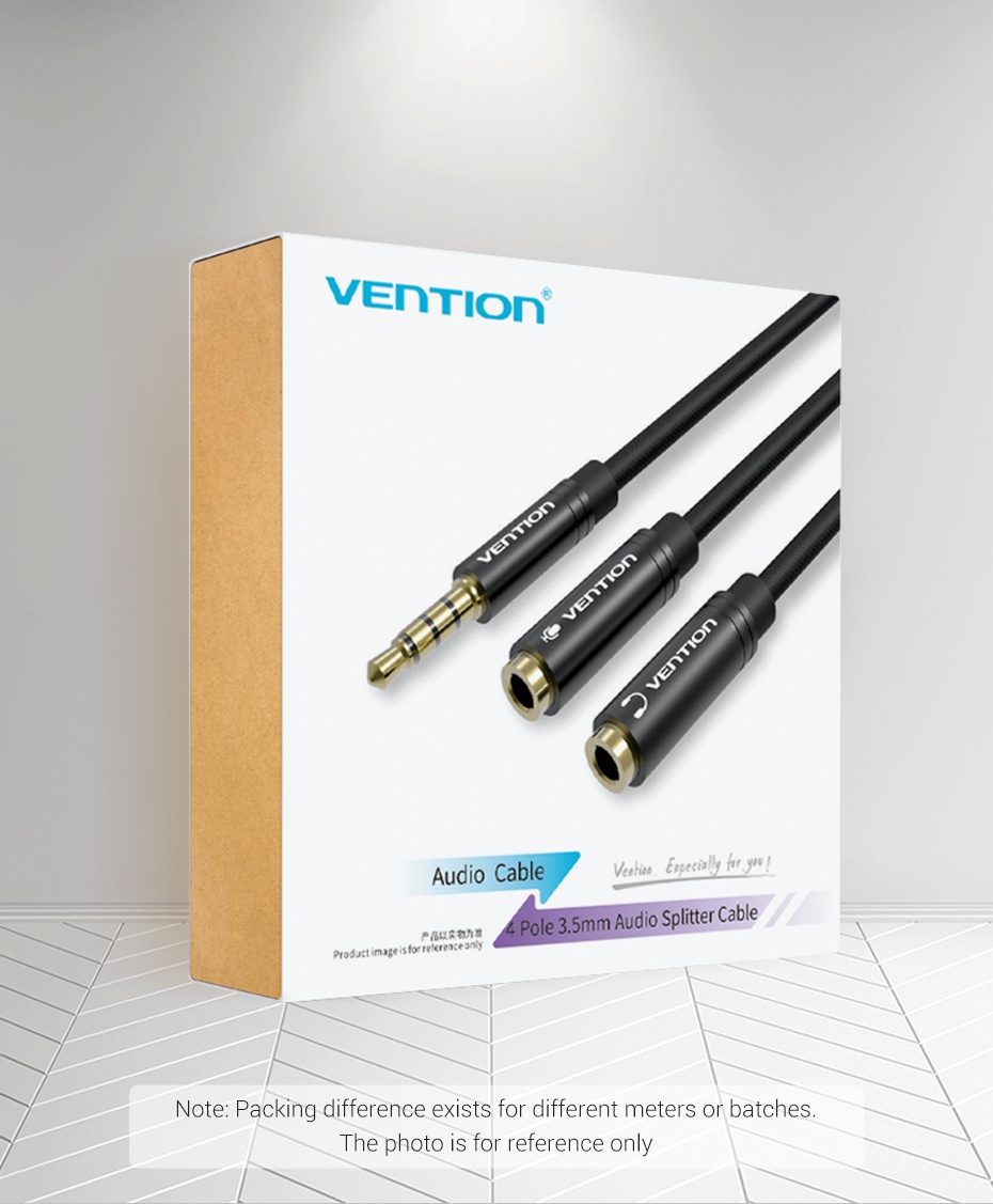 Vention Audio Splitter Aux Cable Jack Male To Female Mic Y-Splitter ...
